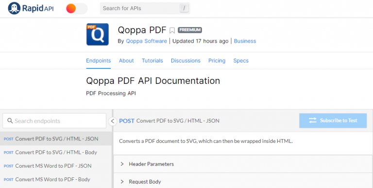 Qoppa PDF Processing API Now Available on Rapid API | Qoppa Software PDF Blog